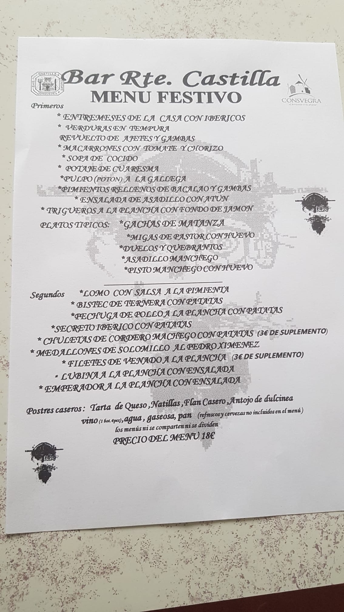 Restaurante Castilla - Página Oficial de Turismo de Consuegra